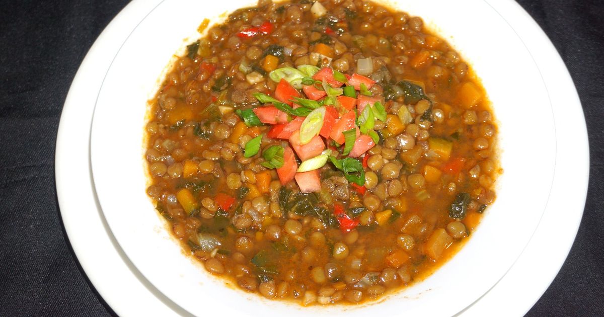 Sopa De Lentejas Y Espinaca Vegana Receta de Jon Michelena- Cookpad