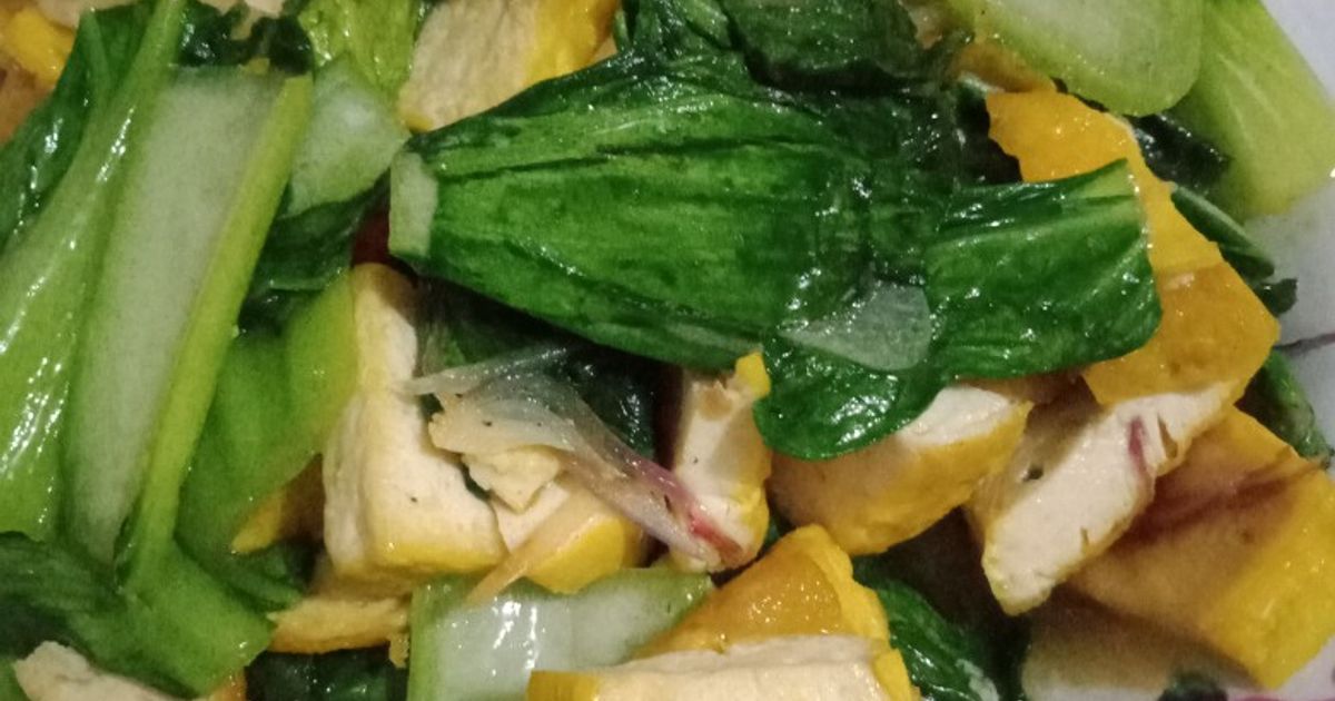 Resep Tumis Pakcoy Tahu Kuning oleh Paramita Agustina - Cookpad