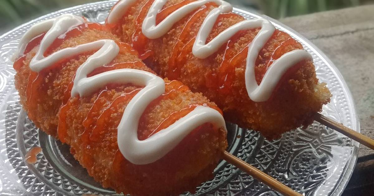 Resep Corndog Sosis Mozarela oleh Mama Ain - Cookpad