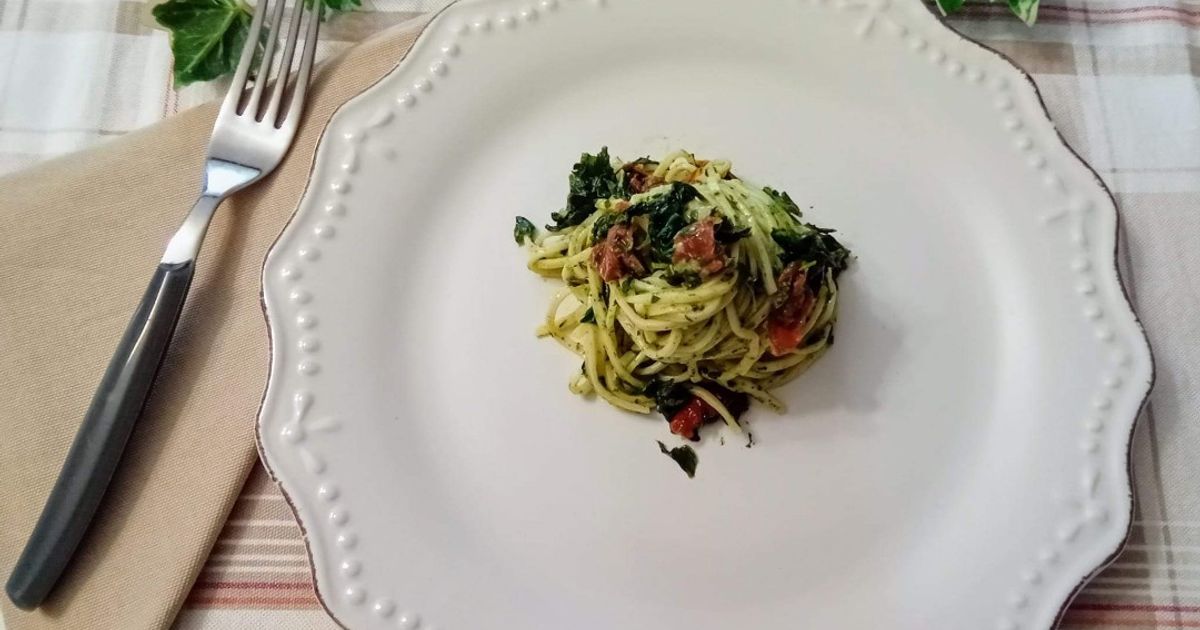 Fresh Taglierini With Spinach And Sun Dried Tomatoes Recipe By Cucina ...