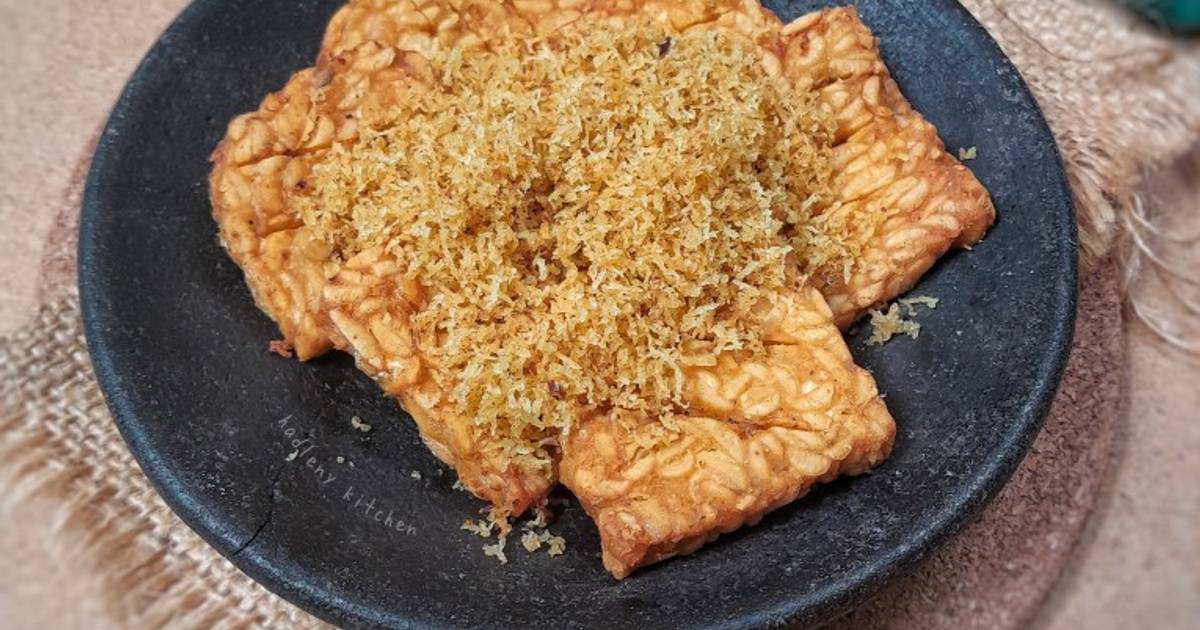 Resep Tempe Gerat Tabur Serundeng Kelapa oleh Hadleny Kitchen - Cookpad