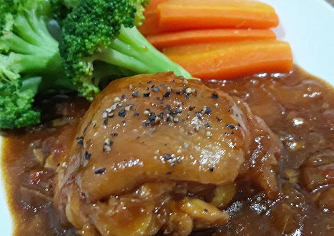 Resep AYAM MASAK BISTIK oleh Bulbul Kitchen 🍅 - Cookpad