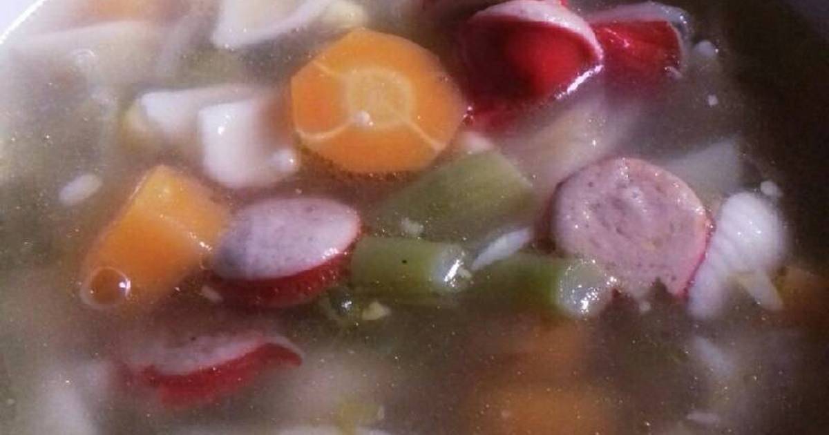 Resep SOP SEHAT CERIA (baso sosis jagung makaroni dan sayuran) oleh ...