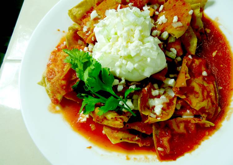 Chilaquiles rojos Receta de Rico Sabor- Cookpad