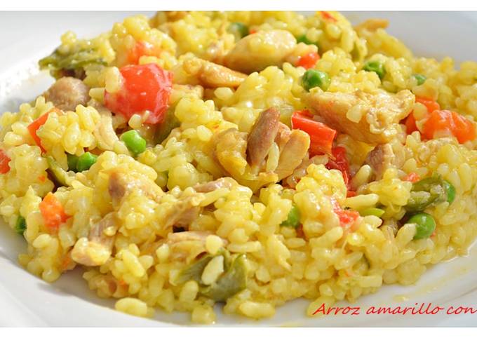 Arroz amarillo con pollo (Thermomix) Receta de PILAR- Cookpad