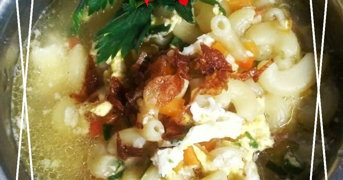 Resep Stup bening Maklor (Makaroni Telur) mpasi 1th+ oleh Ummu Umar ...