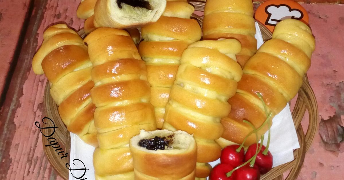 Resep roti isi pisang tanpa margarin rumahan enak dan mudah - Cookpad