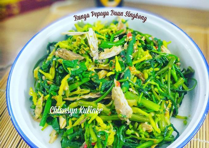 Resep Bunga Pepaya Daun Singkong Oleh Chiensyn Kuliner Cookpad