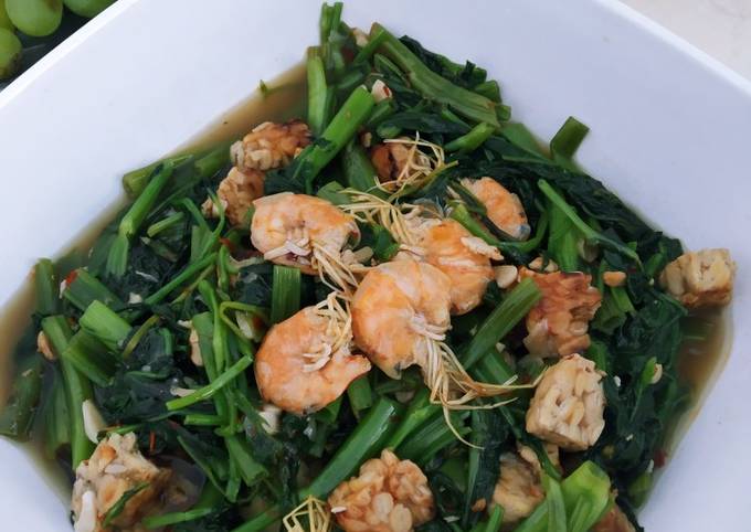 Resep 582 Tumis Kangkung Sedap Gurih Oleh Riris 😘 Cookpad