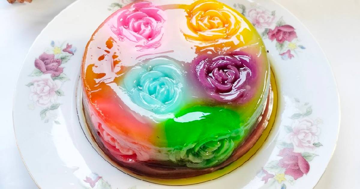 Resep Puding Kaca Mawar oleh Elys Diana - Cookpad