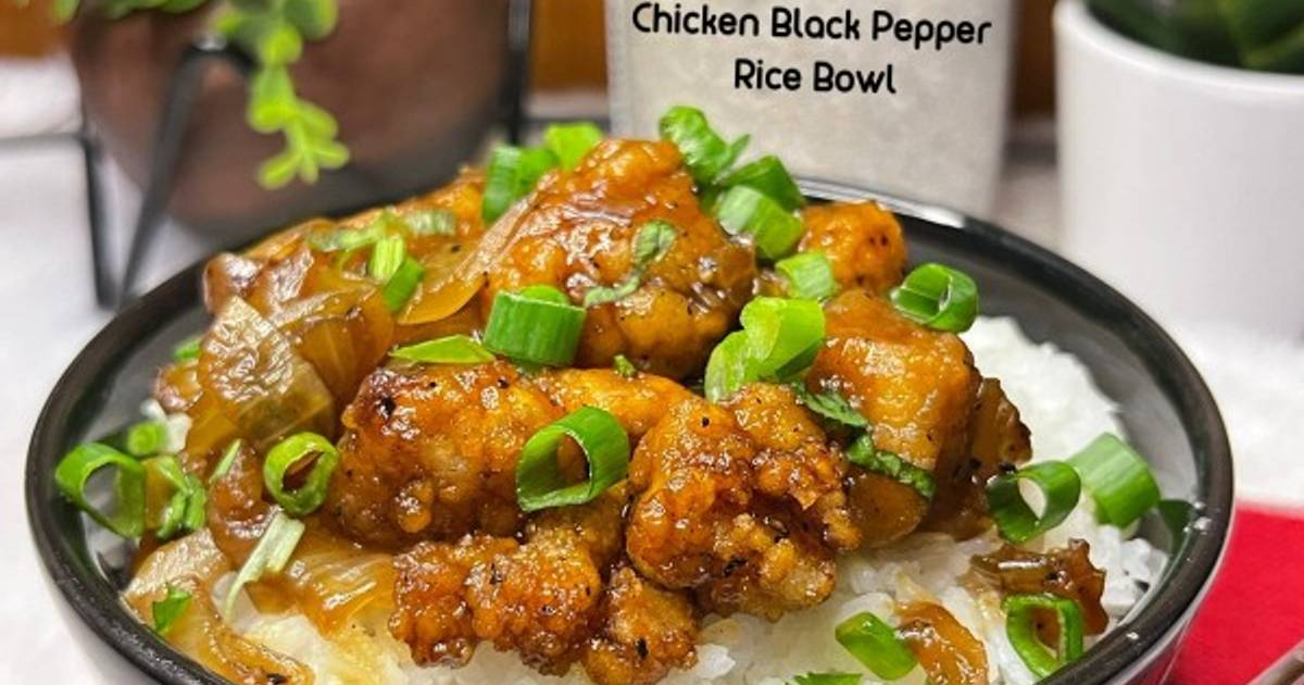 Resep Chicken Black Pepper Rice Bowl oleh zuniatul yuta - Cookpad