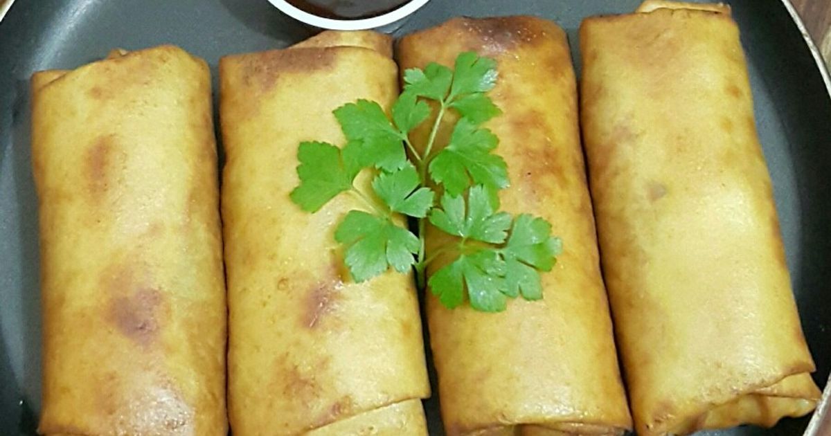 Spring Rolls With Homemade Spring Roll Wrappers Recipe By Pawon Indo Bule