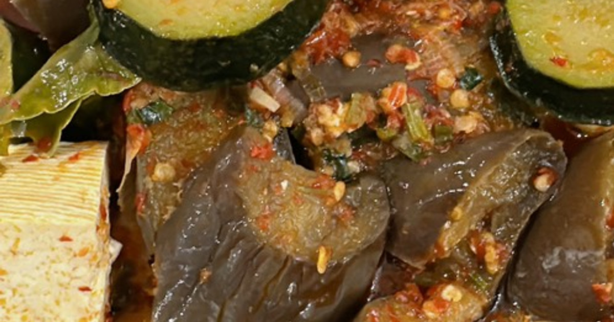 Resep Zucchini Terong Tahu Asam Pedas Vegan oleh Yenni Gunawan - Cookpad
