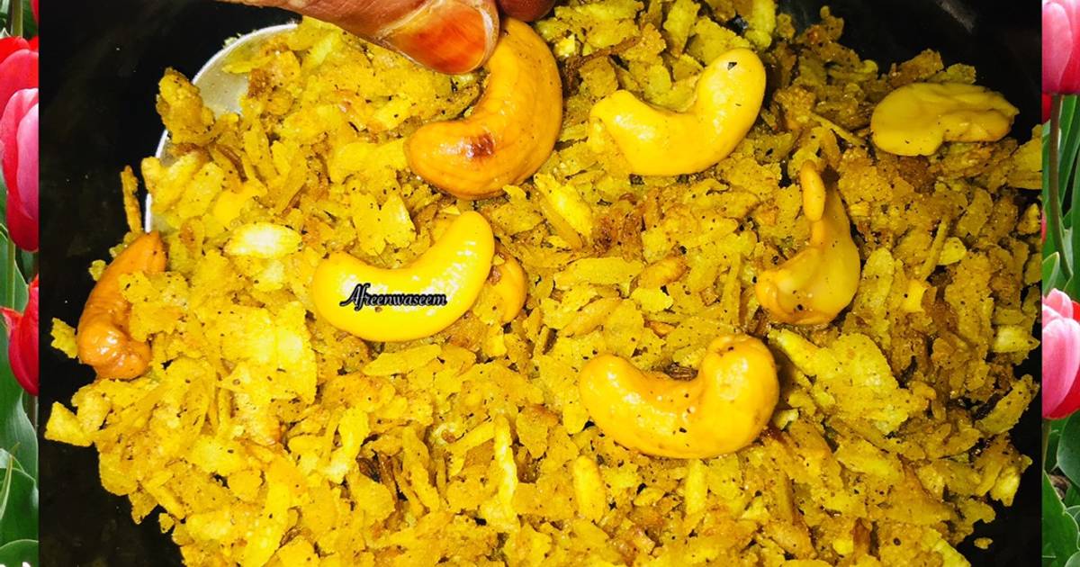 Poha mixture an evening snack Recipe by DROOLSOME MORSEL BY AFREEN ...