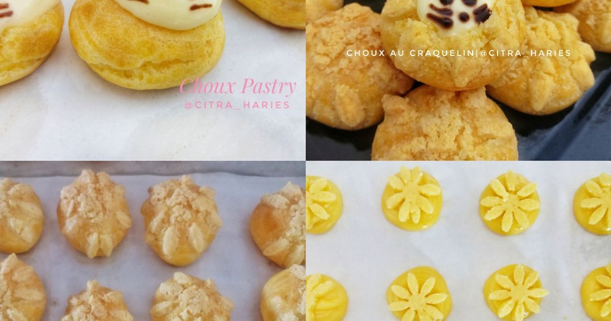 Resep Choux Pastry|Choux Au Craquelin With Diplomat Cream oleh Citra ...
