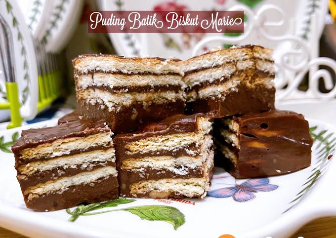 Resipi 👩‍🍳Puding Batik Biskut Marie oleh Mahadiah - Cookpad