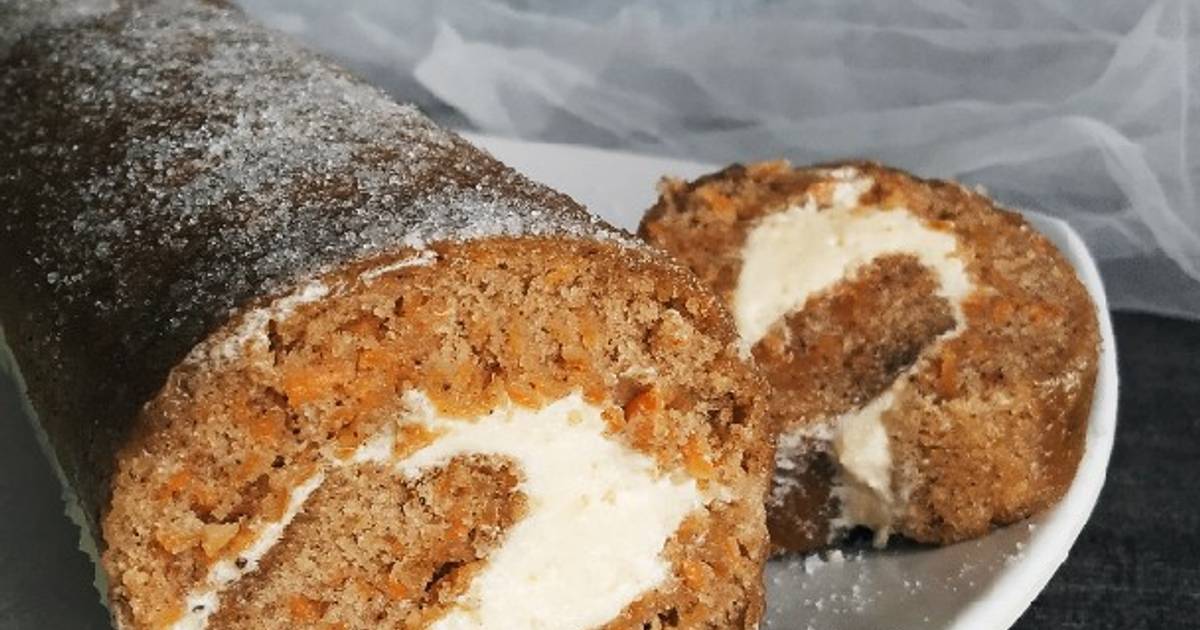 Resep Carrot Cake Roll (Bolu Gulung Wortel) oleh Mey's Kitchen - Cookpad