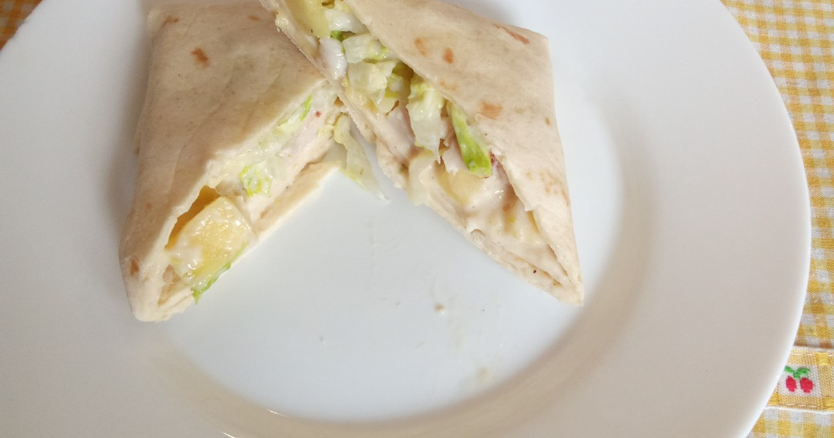 Piadina Rellena De Pollo Con Mango Y Salsa De Yogur Receta de Antonia ...