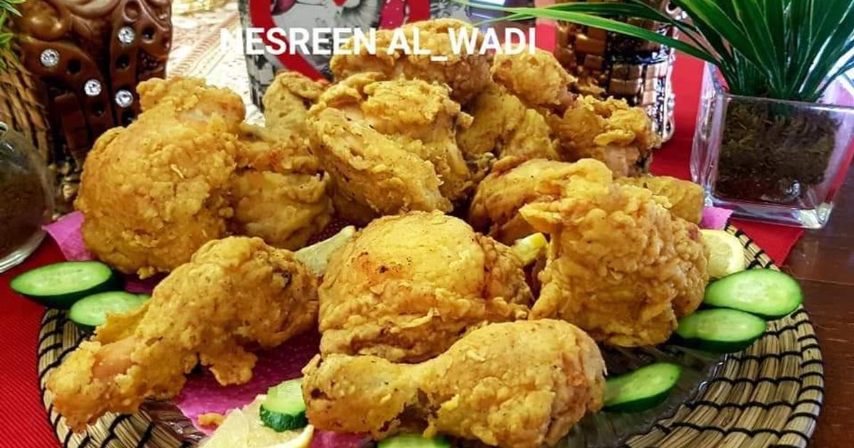 طريقة عمل دجاج كنتاكي من Nesreen Al-wadi - كوكباد