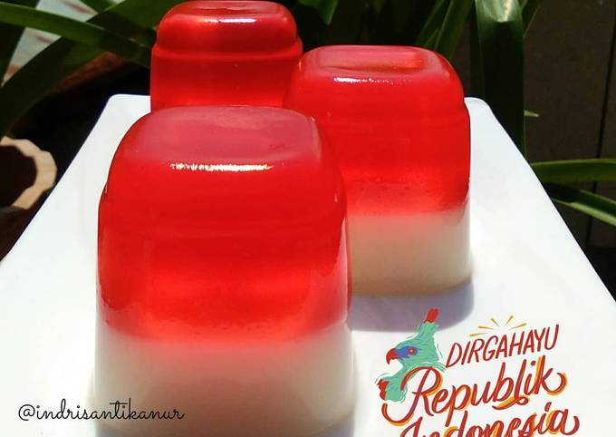 Resep Puding Merah Putih 🇮🇩🇮🇩🇮🇩 oleh Indri Santika N - Cookpad