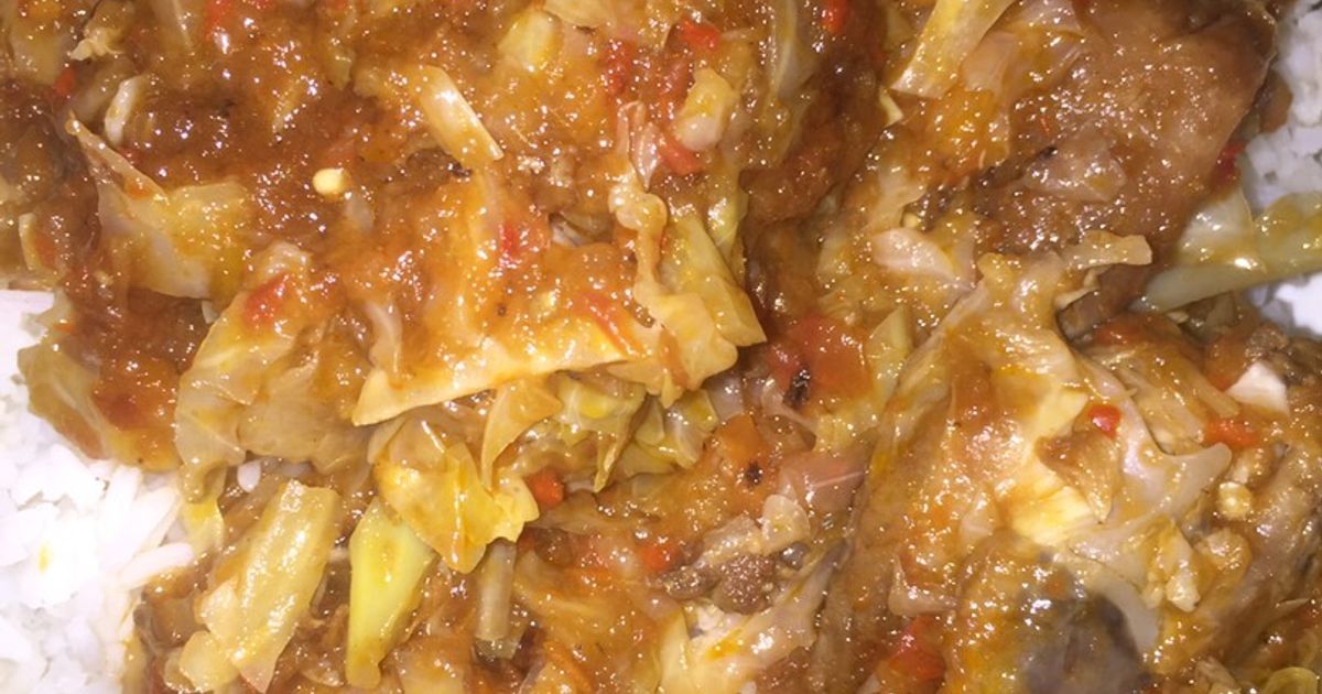 Farar Shinkafa Da Miyar Kabeji girki daga Amnaf kitchen - Cookpad