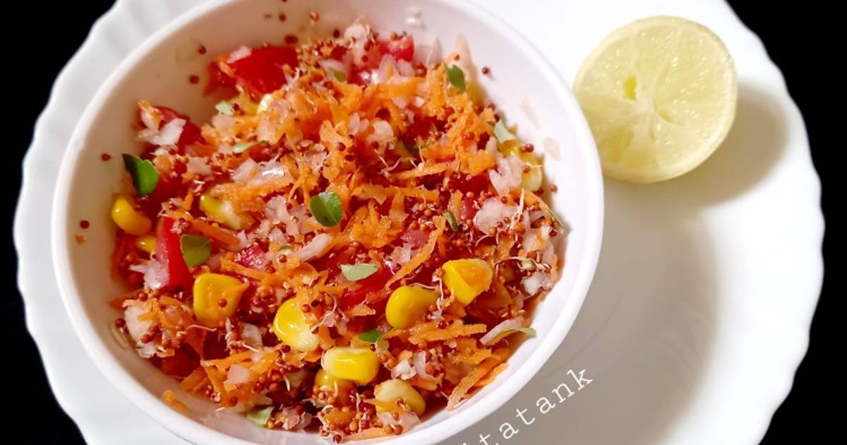 Sprout Ragi salade Recipe by Ankita Tank Parmar - Cookpad