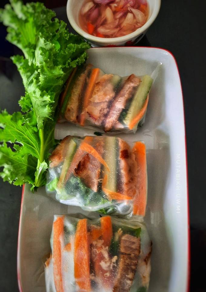 Resep Vietnamese (Tuna) Spring Roll oleh Mutabikh Uwmi (مطبخ اومي ...