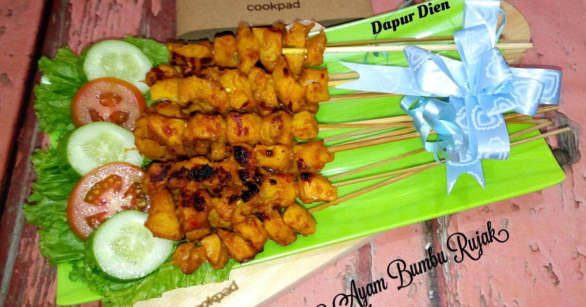 Resep Sate Ayam Bumbu Rujak oleh Dapur Dien - Cookpad