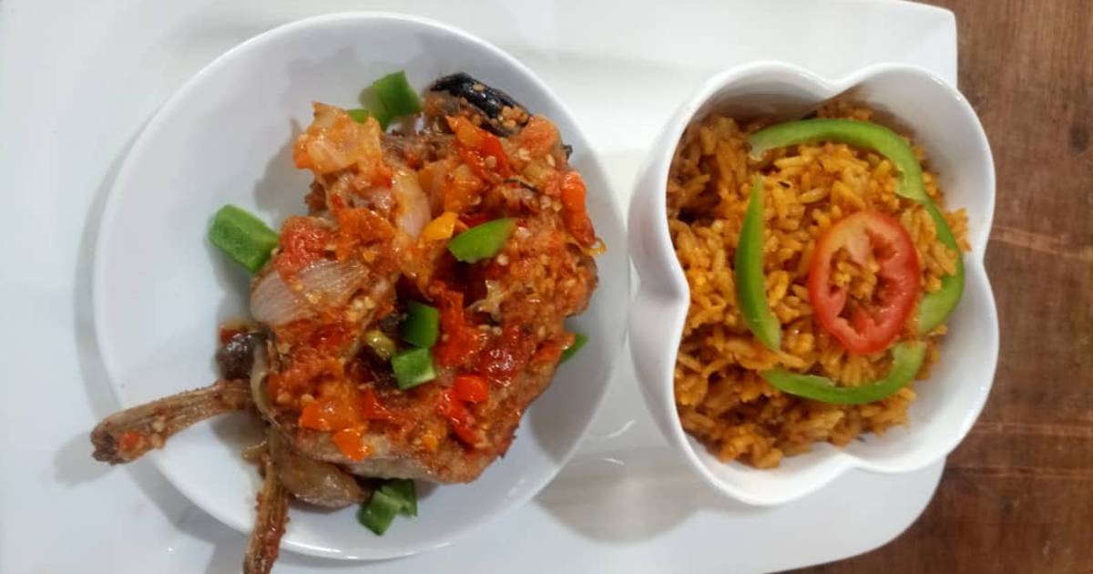Jollof rice with cat fish pepper sauce Recipe by Chef gbemilola - Cookpad