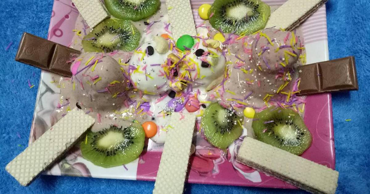 Kiwi choco icecream Recipe by sona hirani - Cookpad