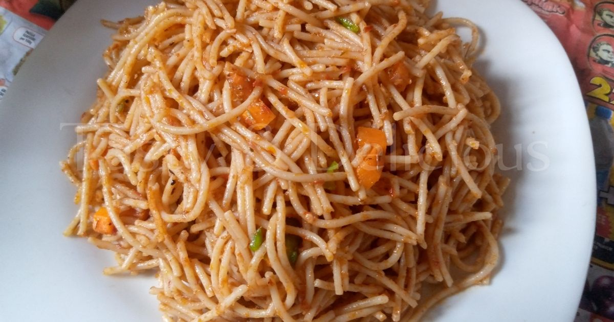 Jollof Spaghetti Recipe by Tasty & Delicious - Cookpad