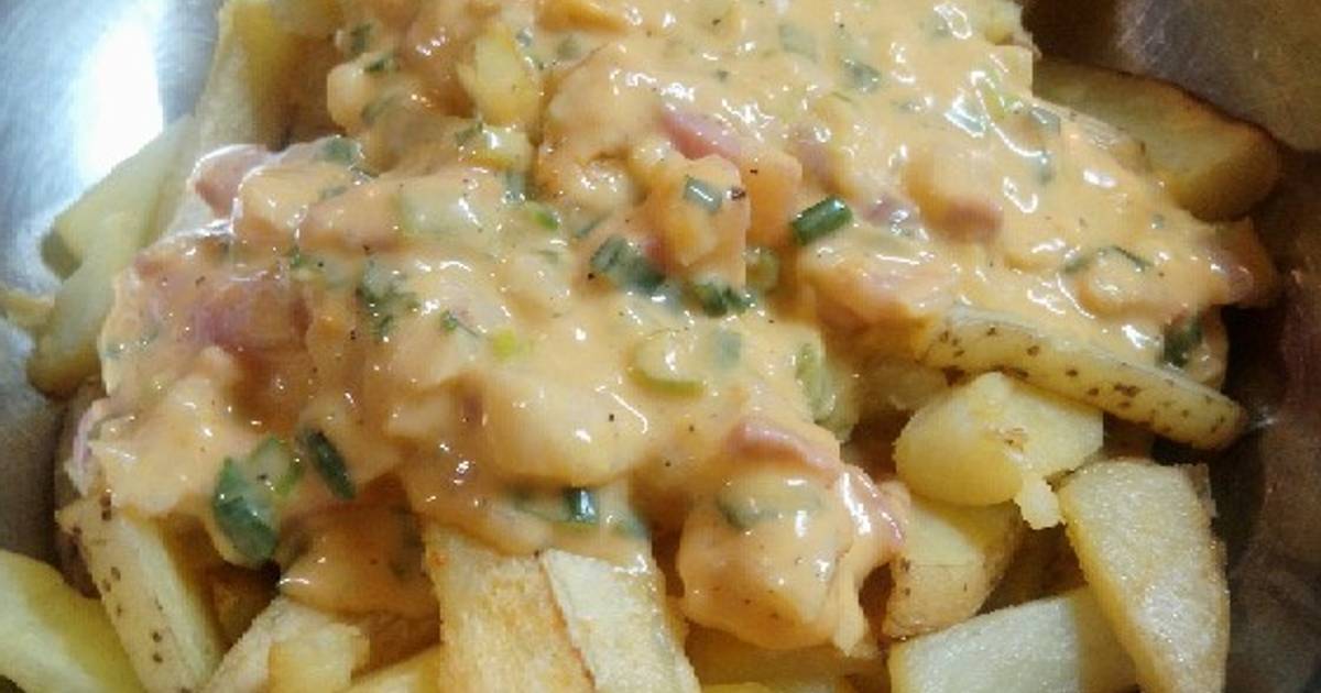 Papas rústicas con cheddar panceta y verdeo Receta de Adrian Siliano ...