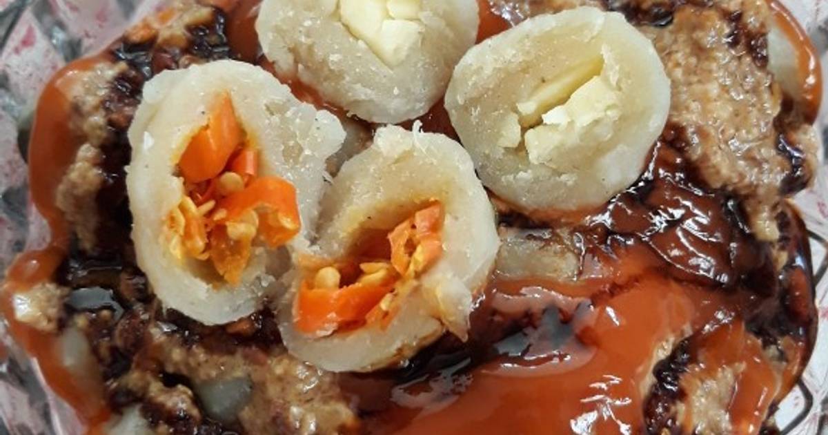 Resep Cilok Ayam Mercon | Cilok Keju Bumbu Kacang oleh Ita Mei - Cookpad