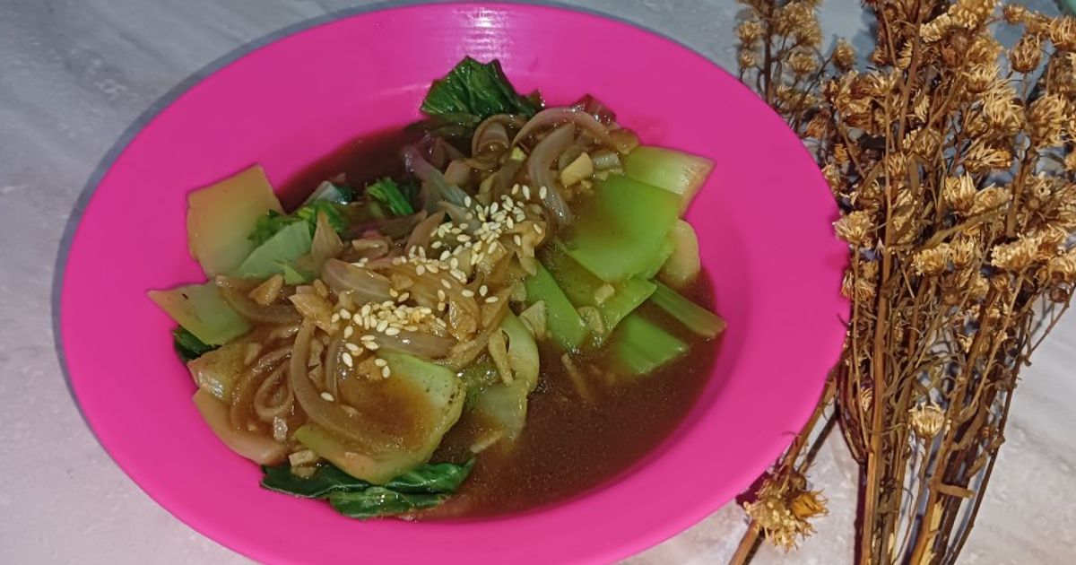 Resep tumis pokcoy bawang putih siram rumahan enak dan mudah - Cookpad