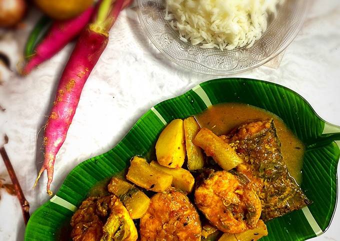 Shol Mulo aka Mooli Maachli Recipe by ayndrila dutta - Cookpad