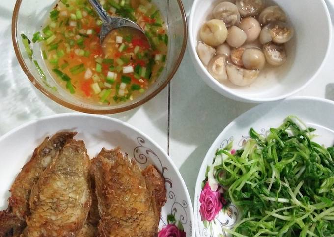 Cách Làm Món Cá mó chiên châm nước mắm hành của Tuyet Nhi - Cookpad