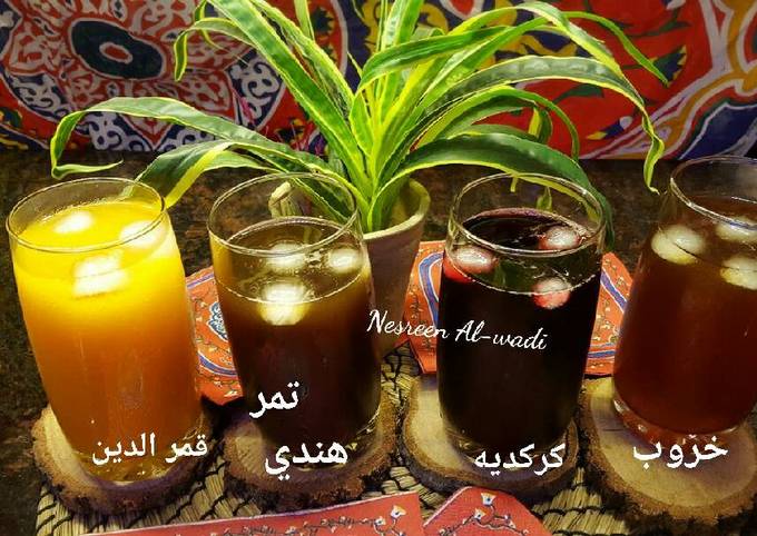 طريقة عمل عصائر رمضان على اصولها بطريقة سهلة وسريعة من Nesreen Al-wadi - كوكباد