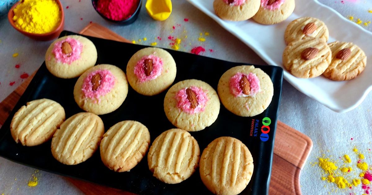 Palak Sheth દ્વારા રેસીપી બેસન કોકોનટ કુકીઝ (Besan Coconut Cookies ...