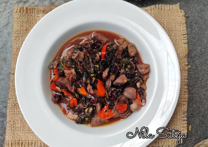 Resep Tumis Bayam Merah Ati Ampela oleh Nila Suteja - Cookpad