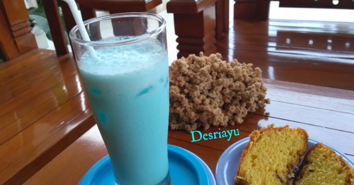 Resep Es Blender Vanilla Blue oleh Desriayu - Cookpad