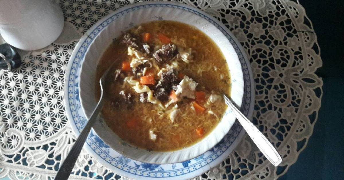 Resep Kreasi Indomie Soto : Mie Soto Semur oleh kensopu - Cookpad