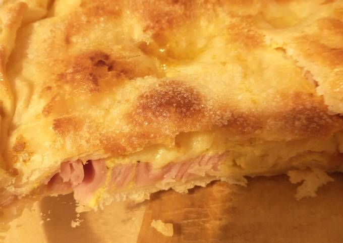 Tarta exprés de jamón y queso bien doradita y altita🤤👌 Receta de Carito ...