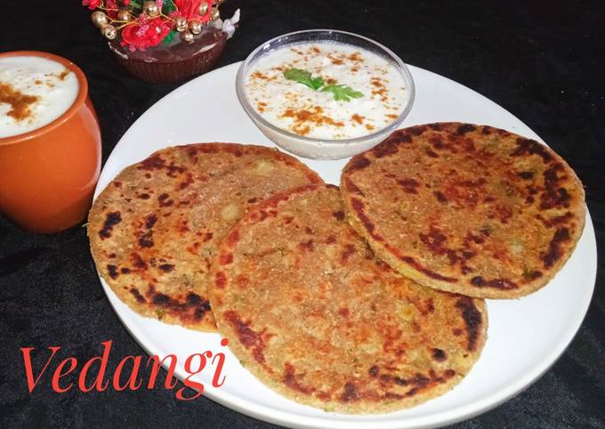 Bajra & Aloo Paratha Recipe by Vedangi Kokate - Cookpad