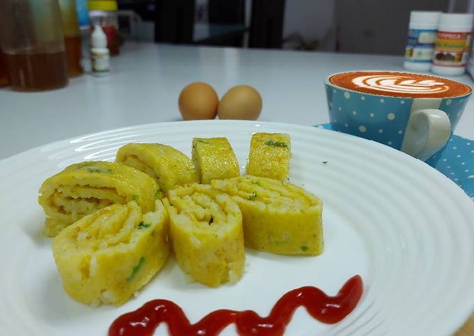 Resep Tamagoyaki Nasi (Telur Dadar Nasi) oleh Griya Syar'i - Cookpad