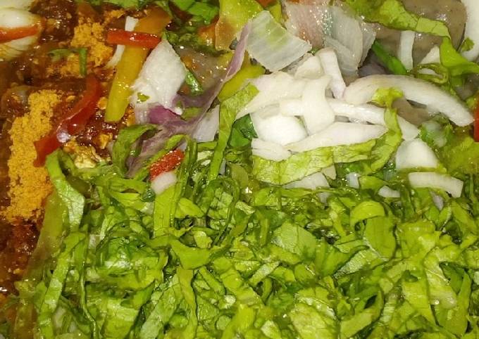 Danwake with salat Recipe by harphsy_london - Cookpad