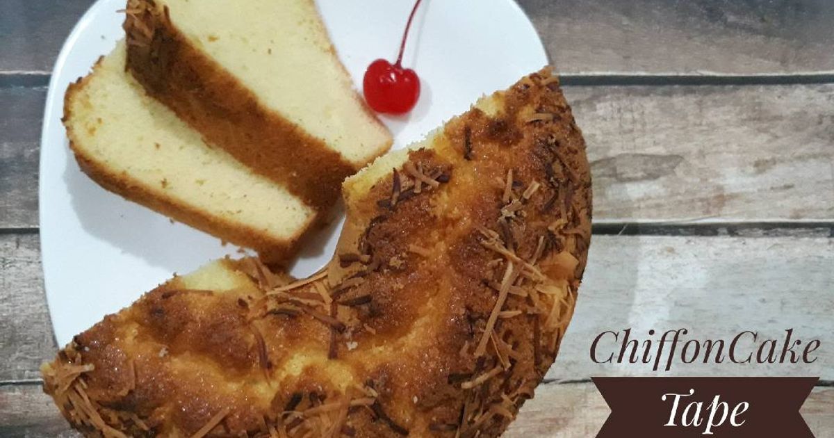 Resep Chiffon Cake Tape (Gluten Free) oleh Mama Upay - Cookpad