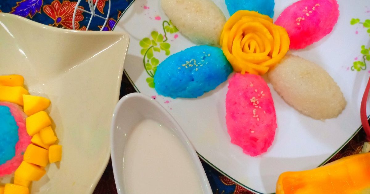 Resipi Pulut Mangga Warna Warni Merdeka #Chef Zam oleh Wati - Cookpad