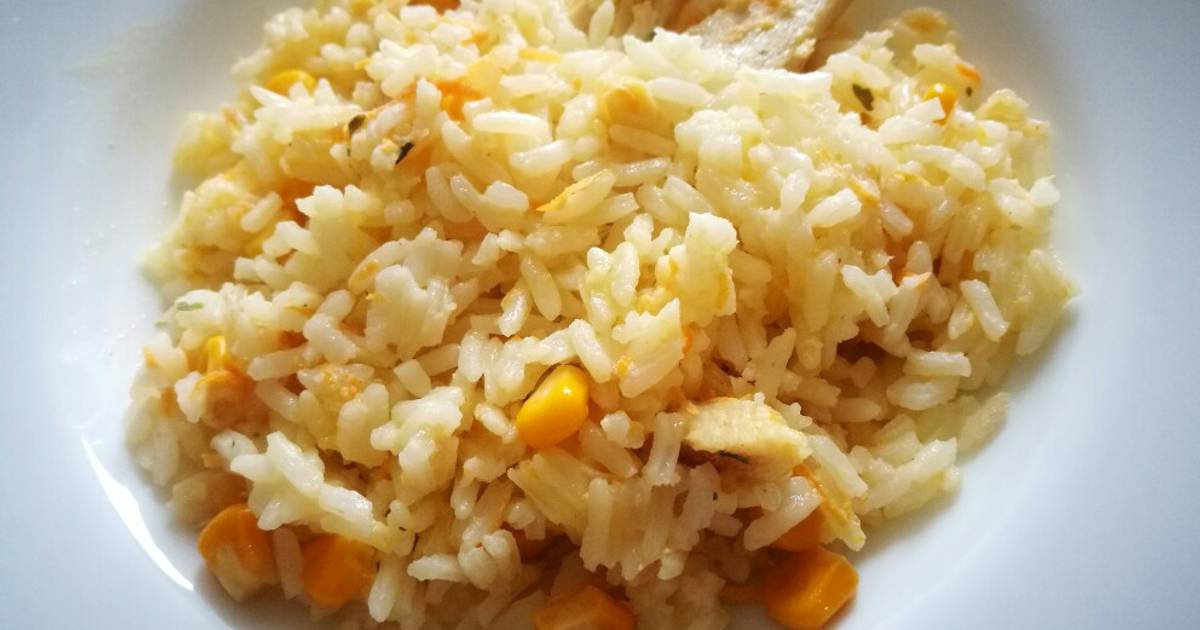 Arroz con choclo y pollo Receta de Mary Salcedo- Cookpad