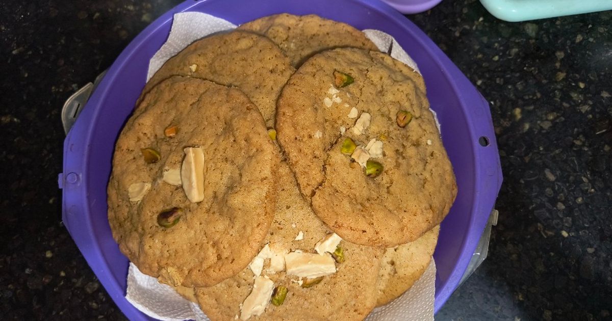 Crumble Cookies De Pistacho Y Chocolate Blanco Receta de Natalia Denise ...