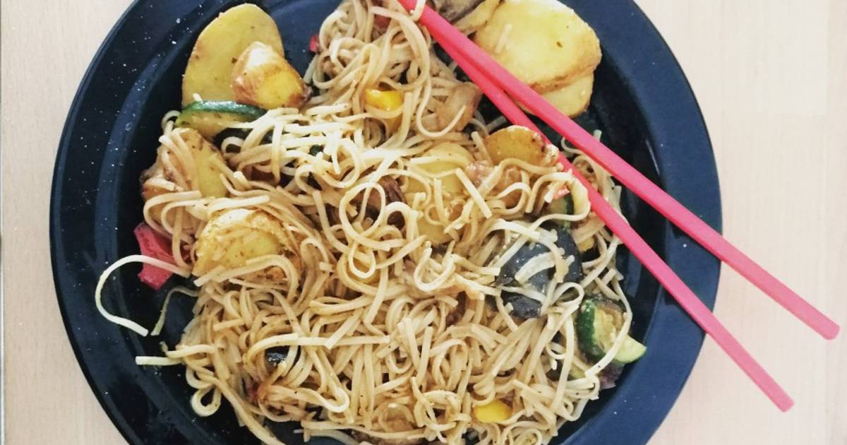 Noodles de arroz con verdura - 591 recetas caseras- Cookpad